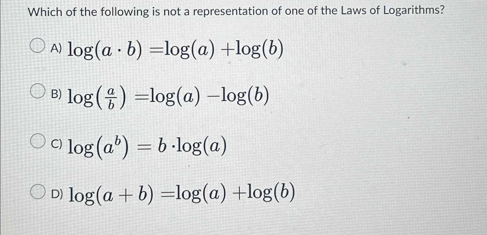 Solved Which of the following is not a representation of one | Chegg.com
