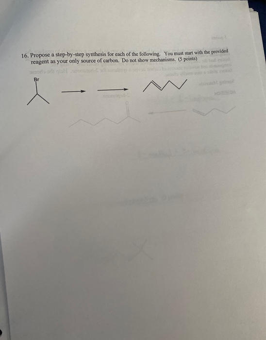 Solved Synthesis: 15. Propose a step-by-step synthesis for | Chegg.com