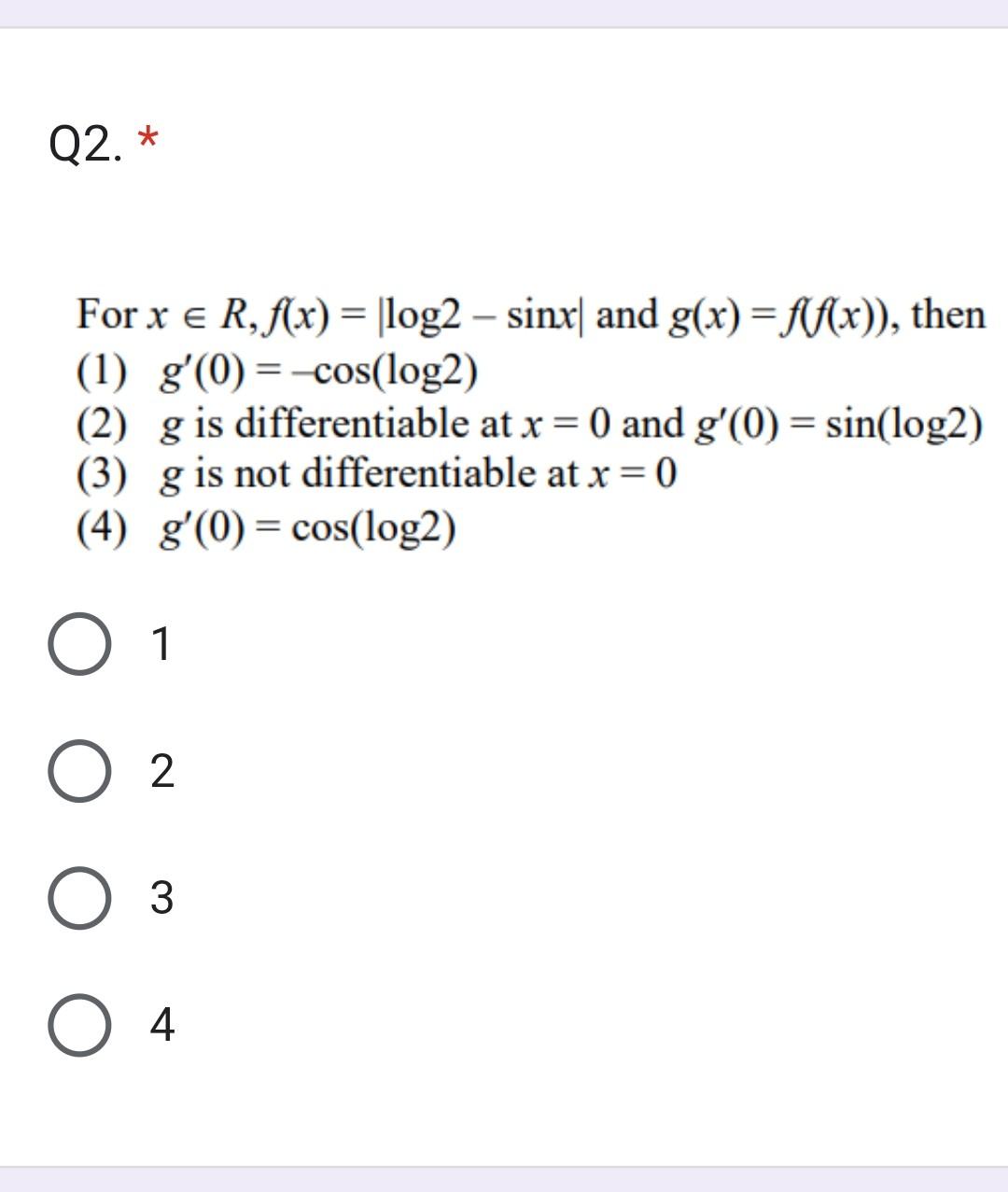 Solved For X∈r F X ∣log2−sinx∣ And G X F F X Then 1