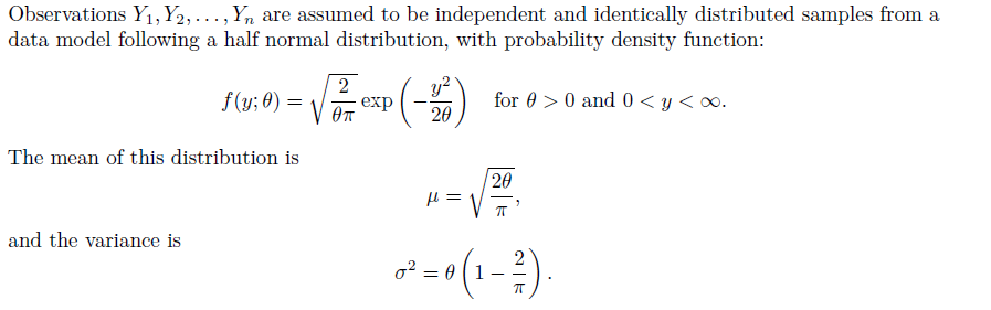 Observations Y1,Y2, ..., Yn are assumed to be | Chegg.com