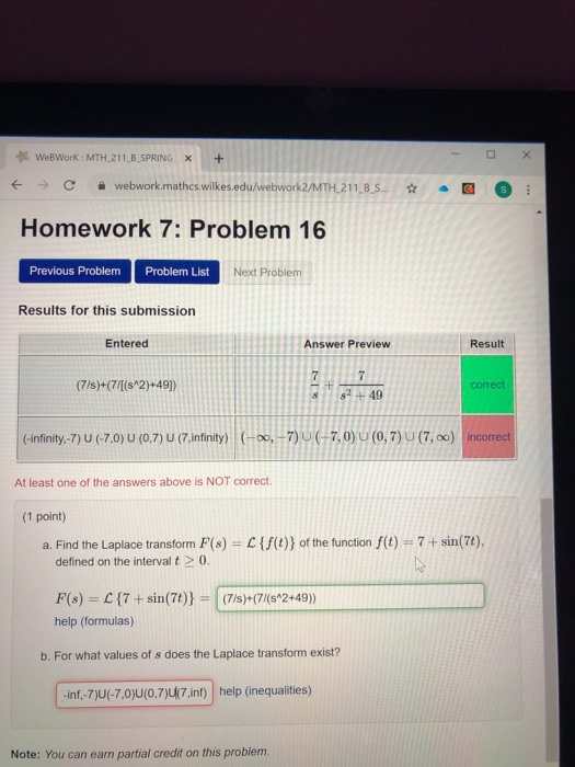 Solved WebWork: MTH_211_B_SPRING X + C - | Chegg.com Solved WebWork: MTH_211_B_SPRING X + C - | Chegg.com