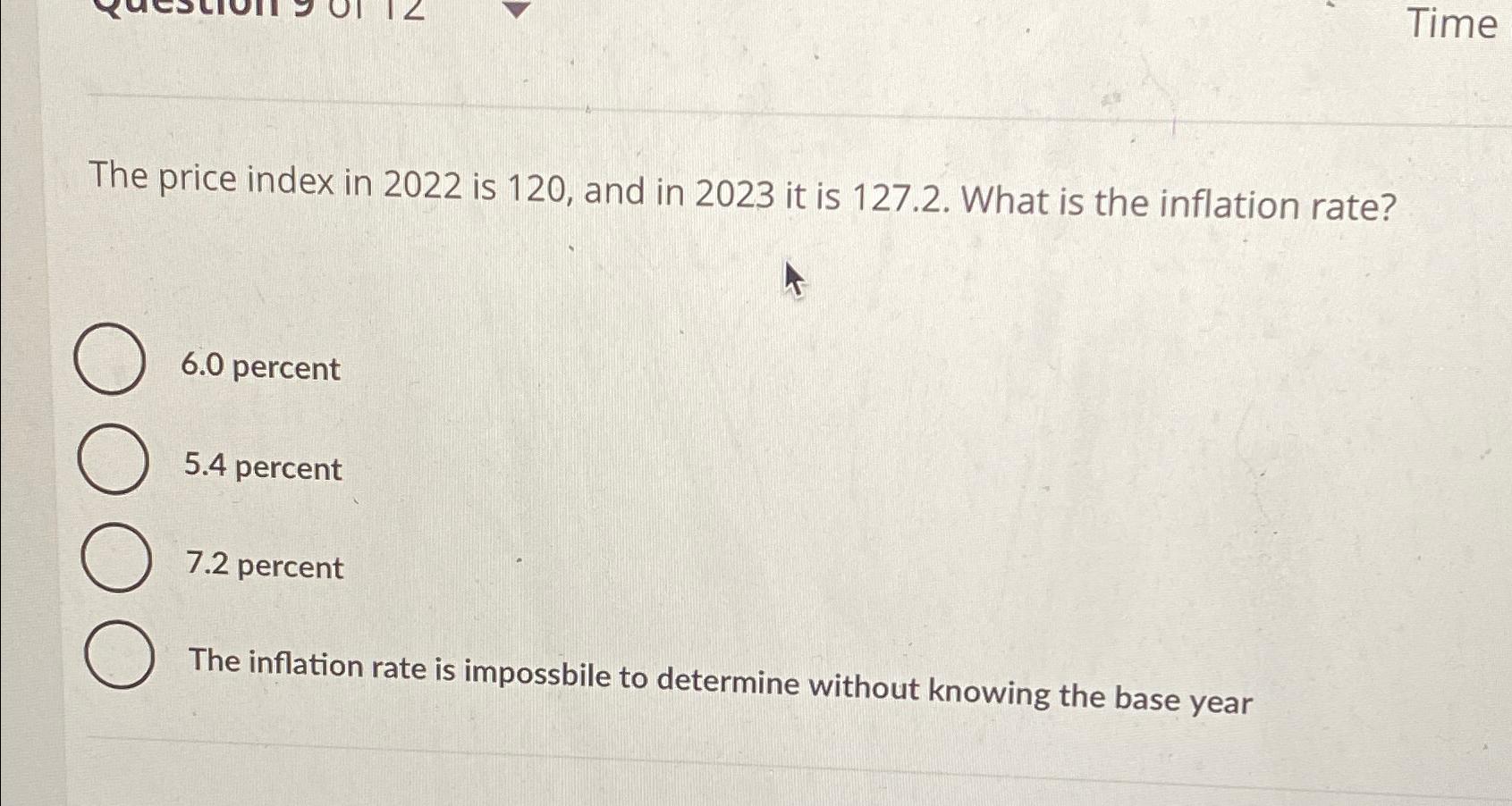 Solved The price index in 2022 ﻿is 120, ﻿and in 2023 ﻿it is | Chegg.com