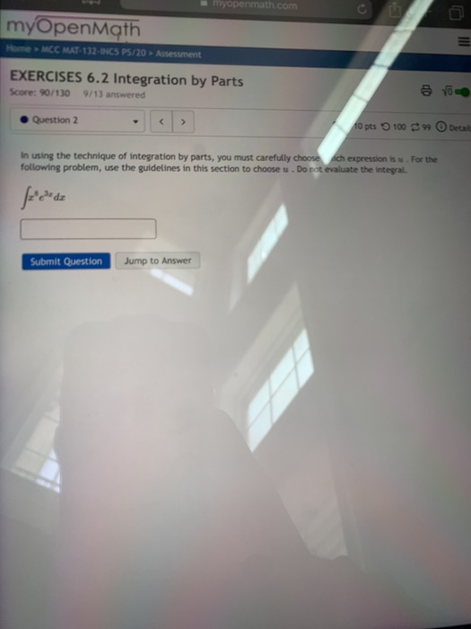 Solved myopenmath.com myOpenMath More MCC MAT-132-INCS PS/20 | Chegg.com