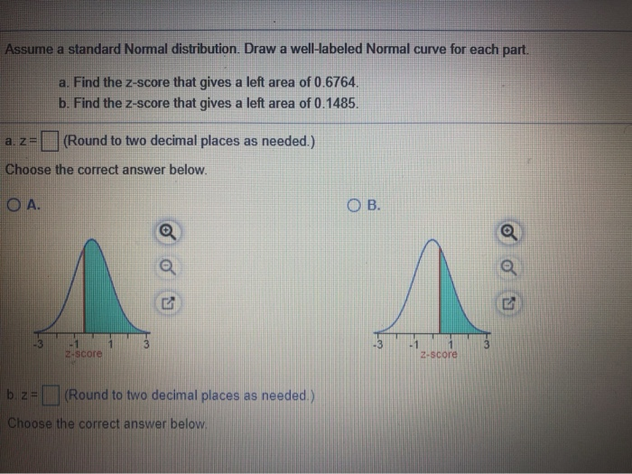 Solved Assume a standard Normal distribution. Draw a | Chegg.com