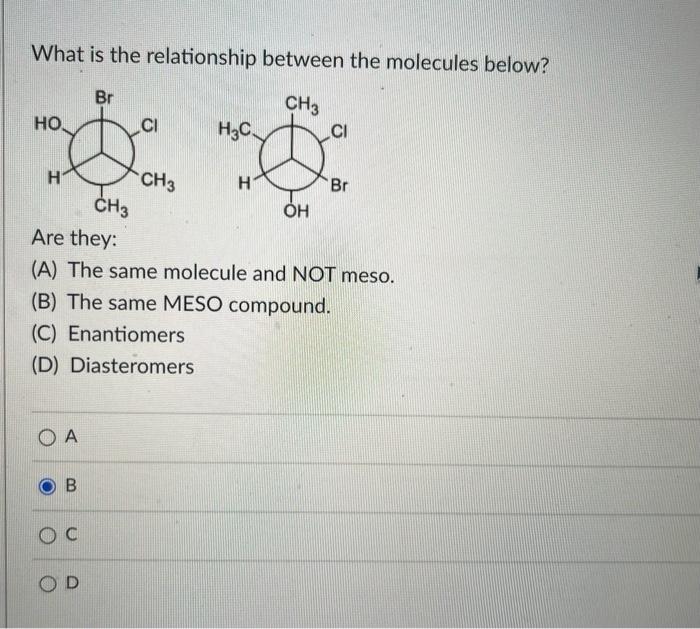 Solved Is the molecule below a meso compound? Yes, it is | Chegg.com