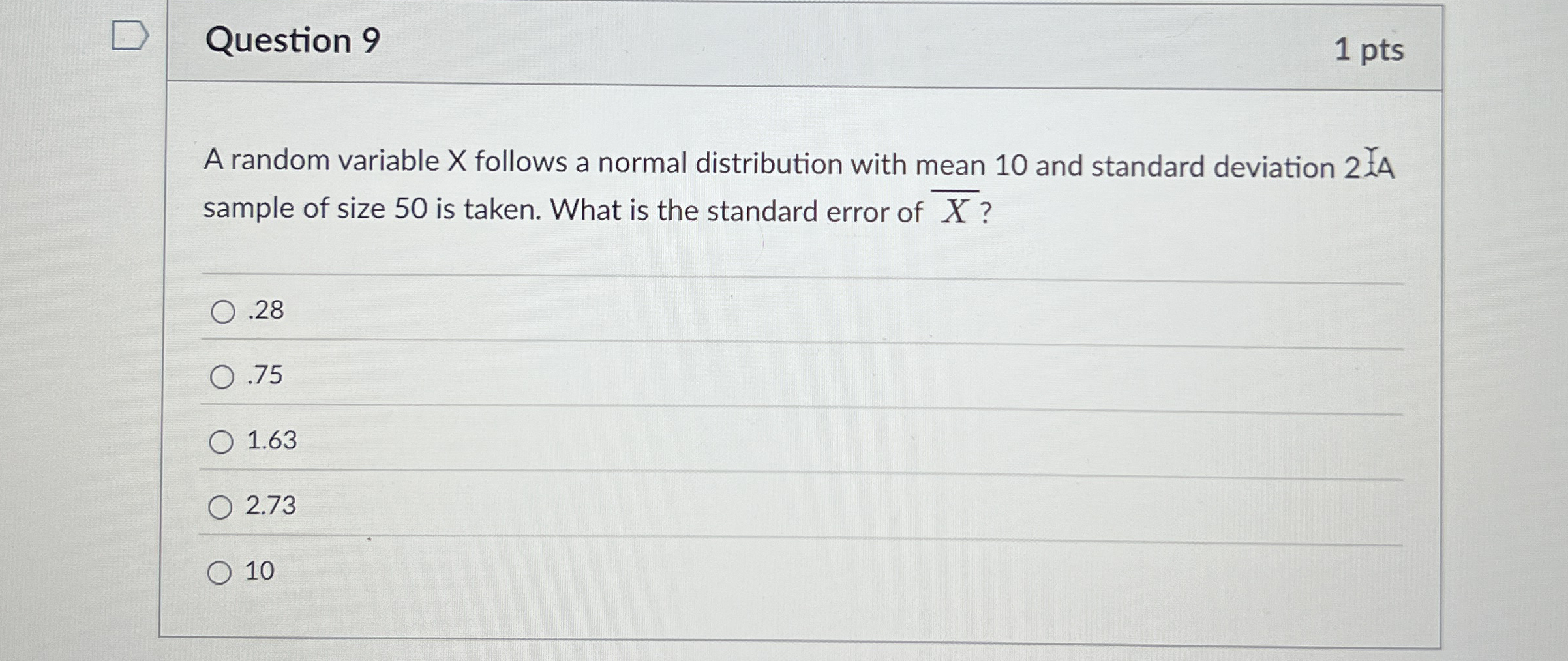 Solved Question 9A random variable x ﻿follows a normal | Chegg.com
