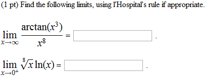 Solved Find the following limits, using l'Hospital's rule if | Chegg.com