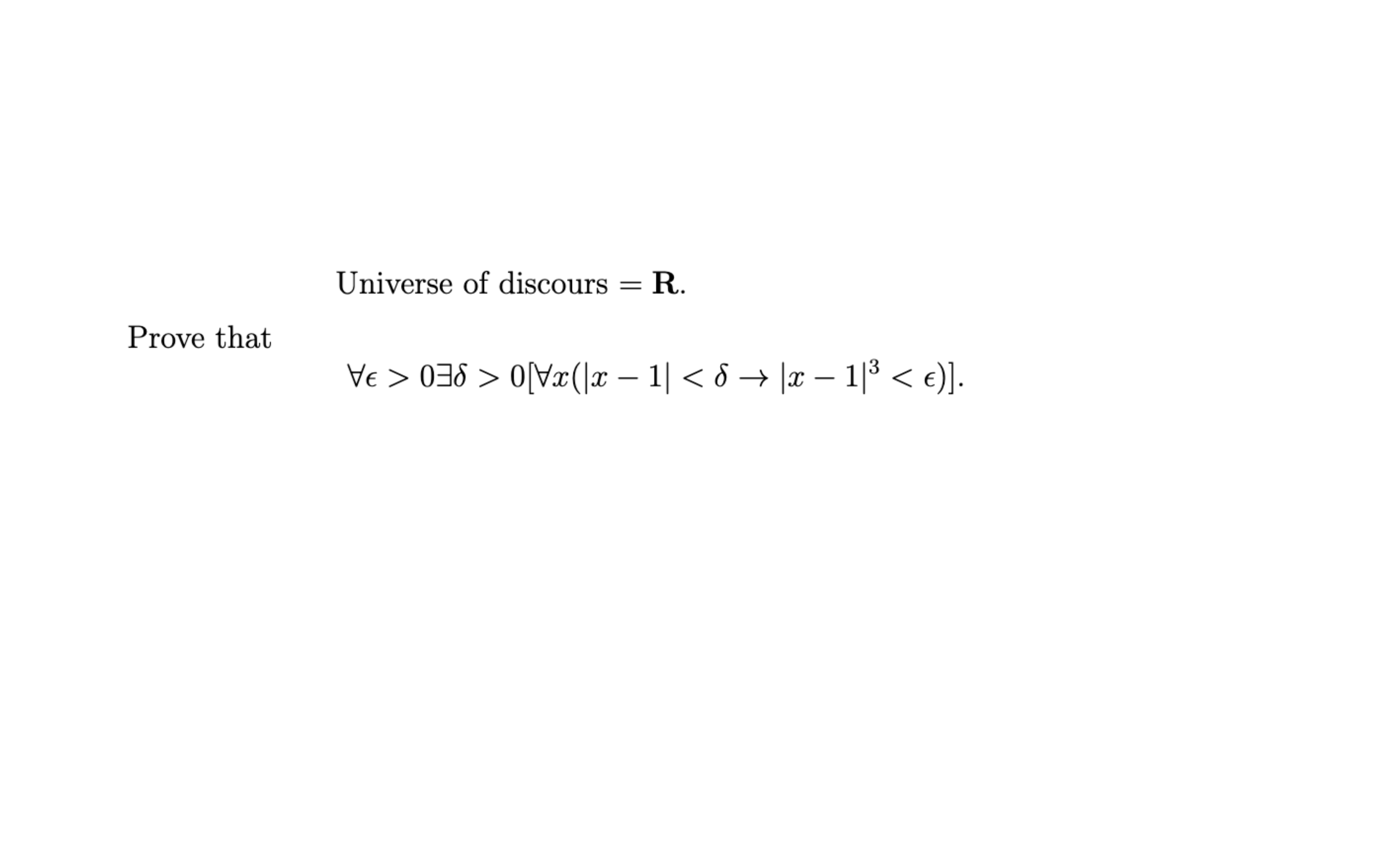 Solved Universe of discours =R.Prove | Chegg.com