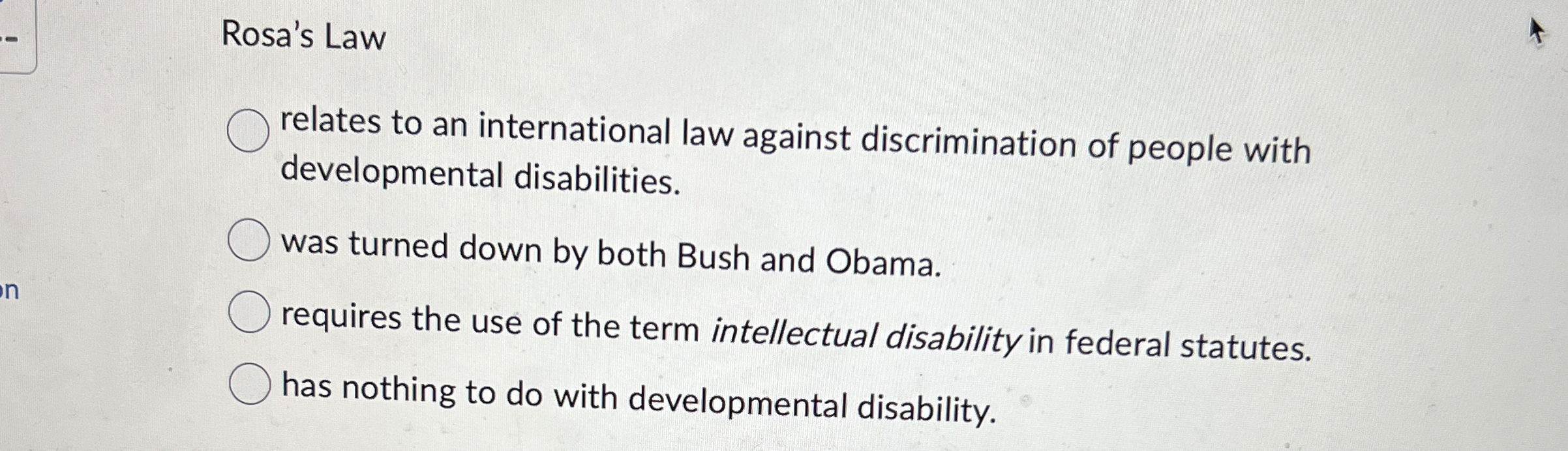 Solved Rosa's Lawrelates to an international law against | Chegg.com