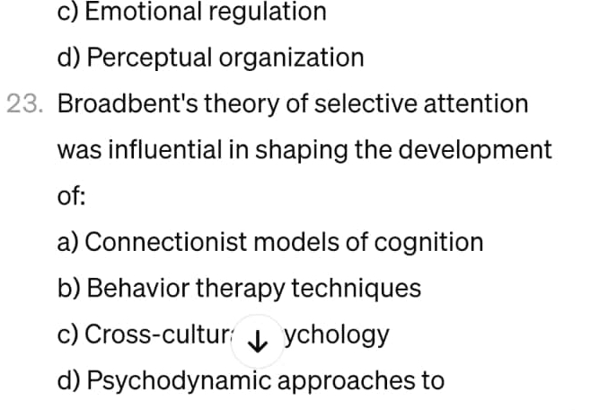 Solved c) ﻿Emotional regulationd) ﻿Perceptual | Chegg.com