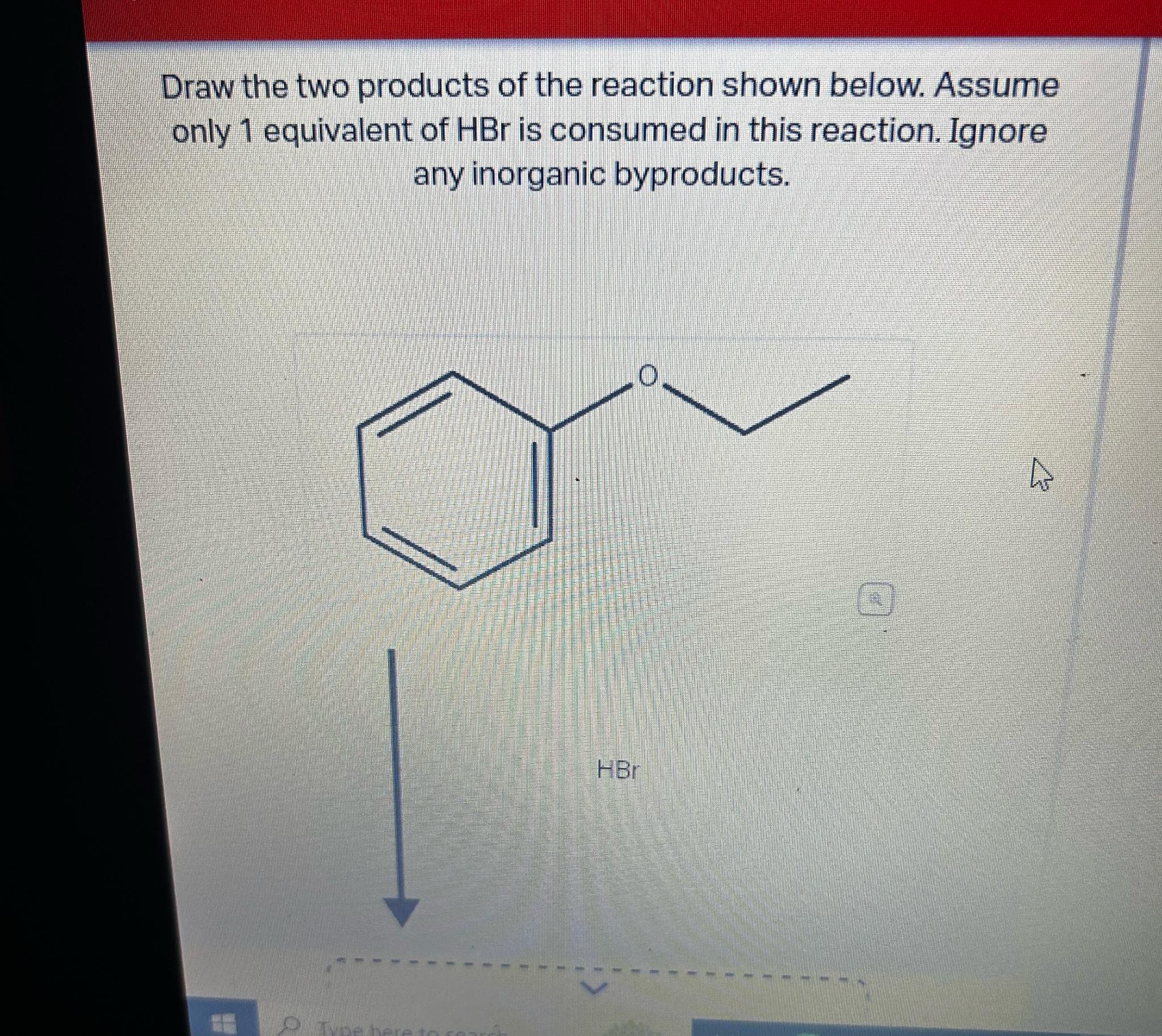 Solved Draw The Two Products Of The Reaction Shown Below