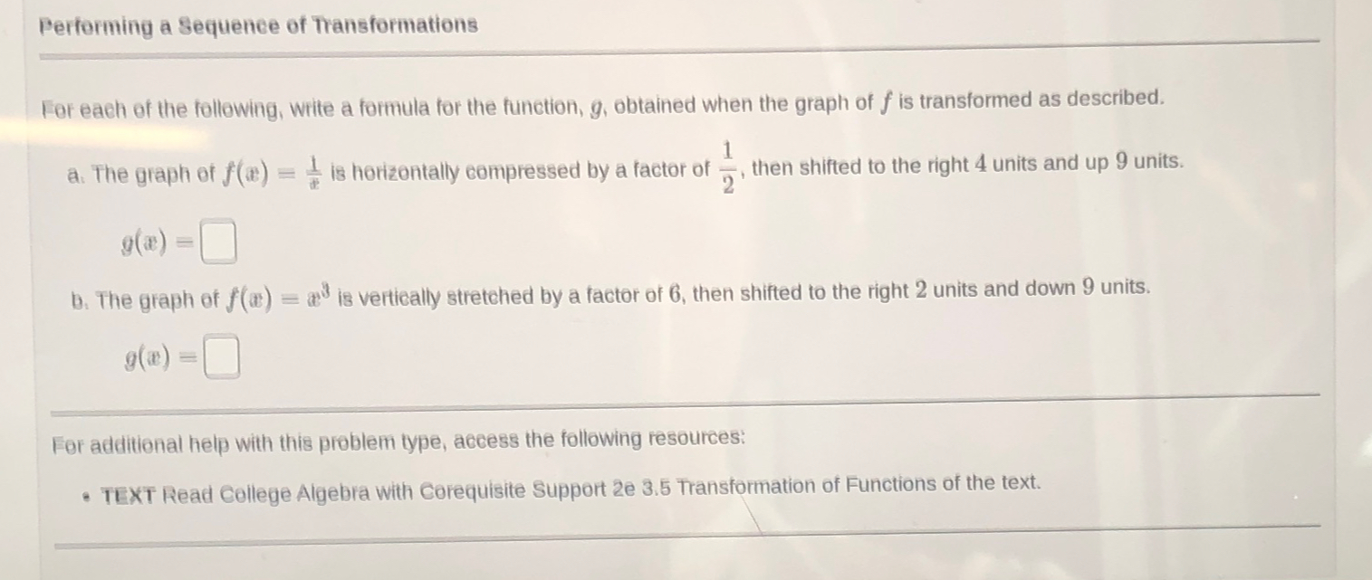 Solved Performing a Sequence of TransformationsFor each of | Chegg.com