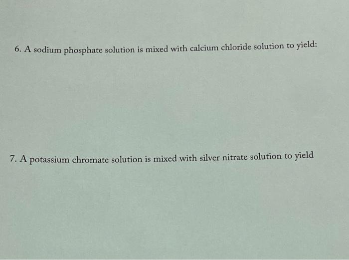 Solved identify the following mixtures the ines that will | Chegg.com