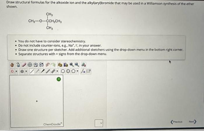 Solved \r\nDraw structural formulas for the alkoxide ion and | Chegg.com