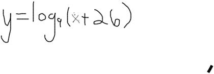 Solved y = log9(x + 26) | Chegg.com