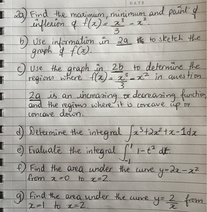 Solved DATE 3 1 3 120) Find the maximum, minimum and painly | Chegg.com