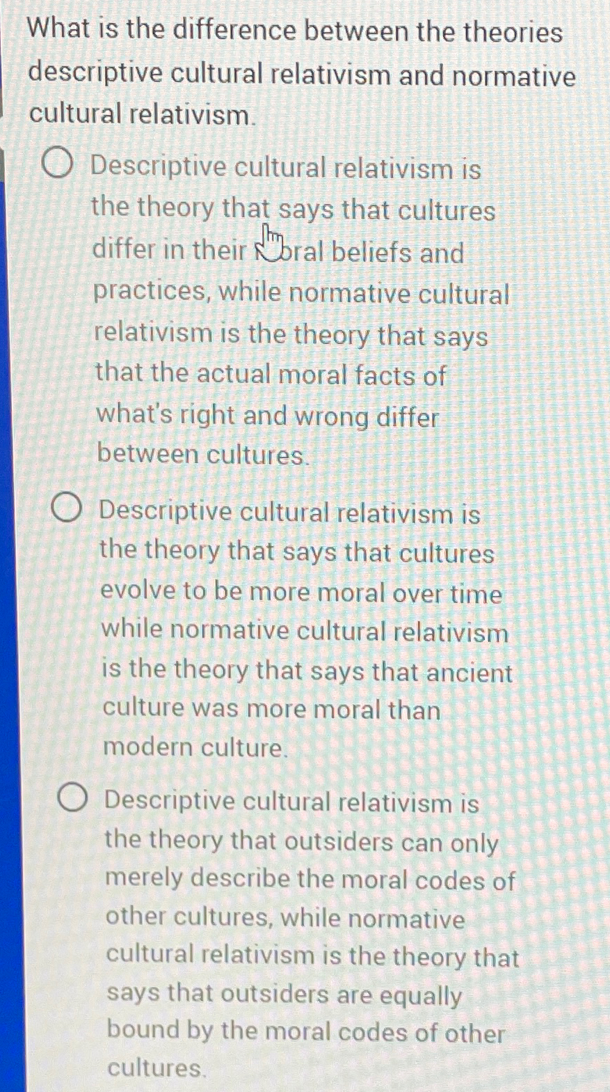 Solved What is the difference between the theories | Chegg.com