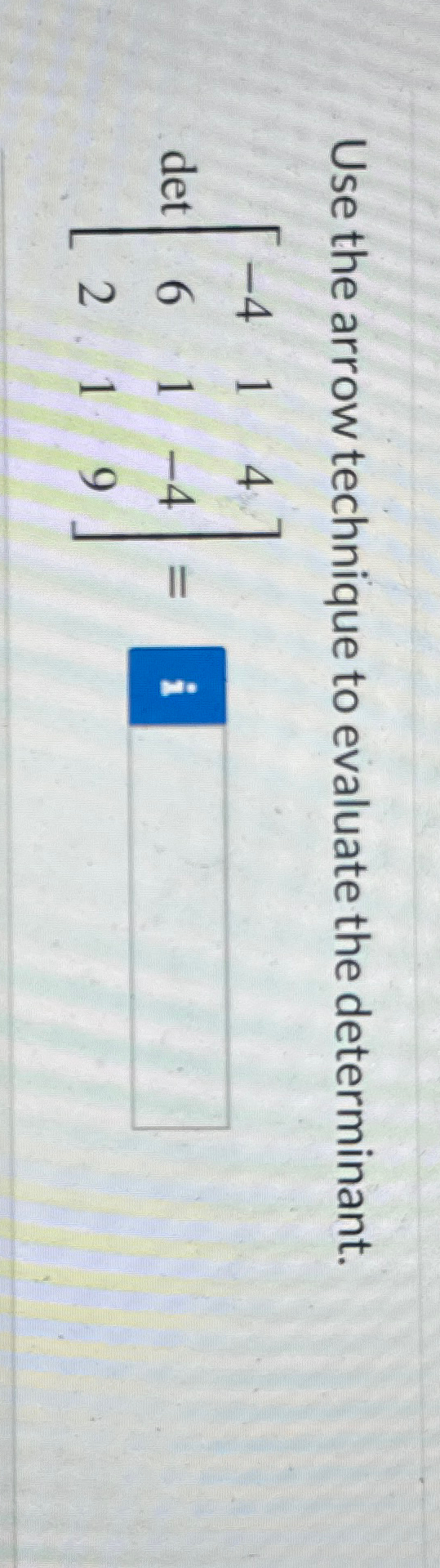 Solved Use the arrow technique to evaluate the | Chegg.com