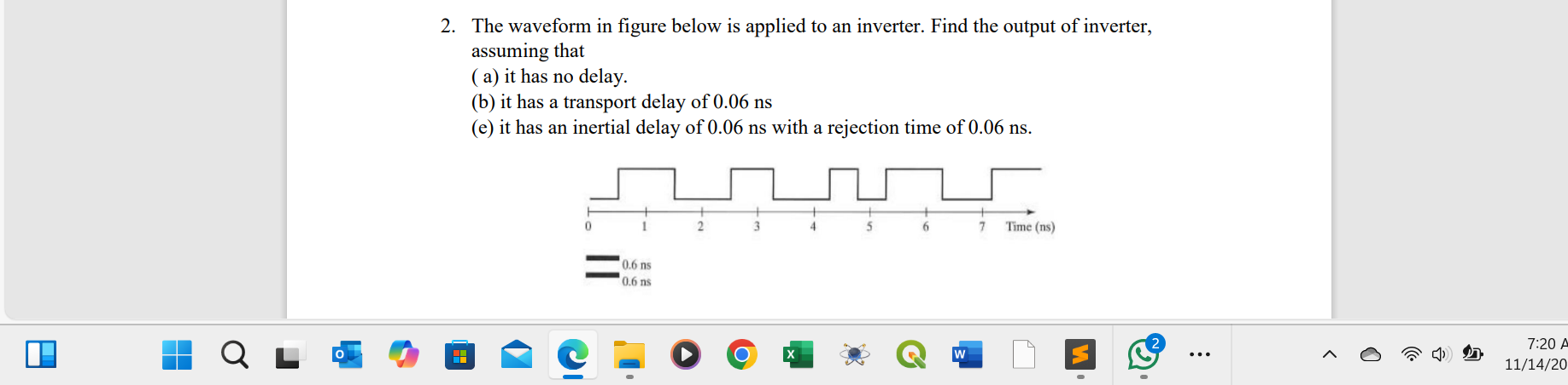 Solved 3. ﻿Assume that tpd is the average of tphl and | Chegg.com