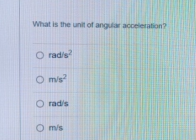 Solved What is the unit of angular | Chegg.com