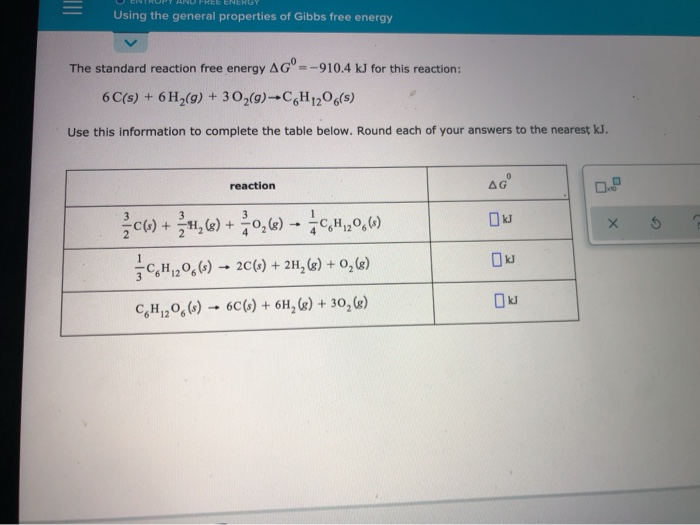 Solved Using the general properties of Gibbs free energy The | Chegg.com