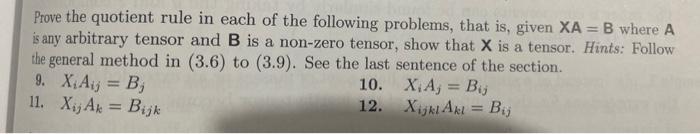 Solved Prove the quotient rule in each of the following | Chegg.com