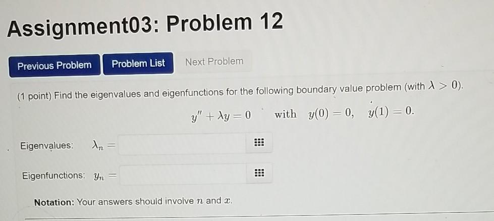 Solved Assignment03: Problem 12 Previous Problem Problem | Chegg.com Solved Assignment03: Problem 12 Previous Problem Problem | Chegg.com