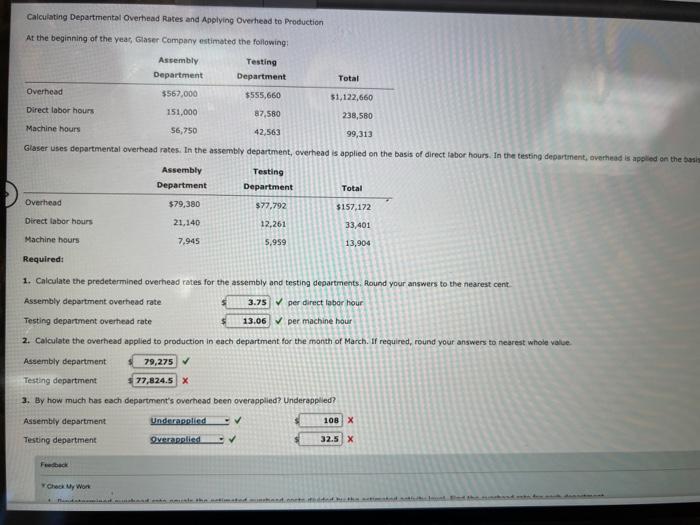 Solved Calculating Departmental Overhead Rates and Applying | Chegg.com
