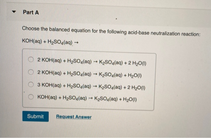 Balance The Following Chemical Equations I Naoh H2so4
