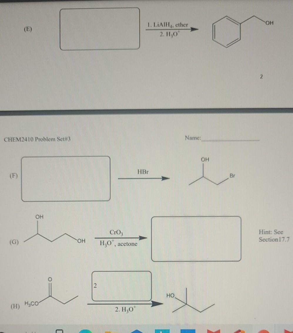 Solved 4. Complete the following reactions. Indicate | Chegg.com
