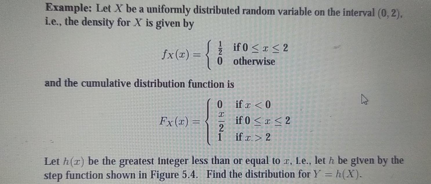 Solved Example: Let X be a uniformly distributed random | Chegg.com