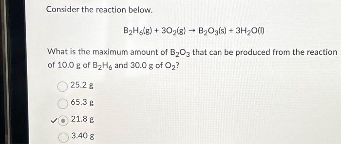Solved Consider the reaction below. [ mathrm{B}_{2} | Chegg.com