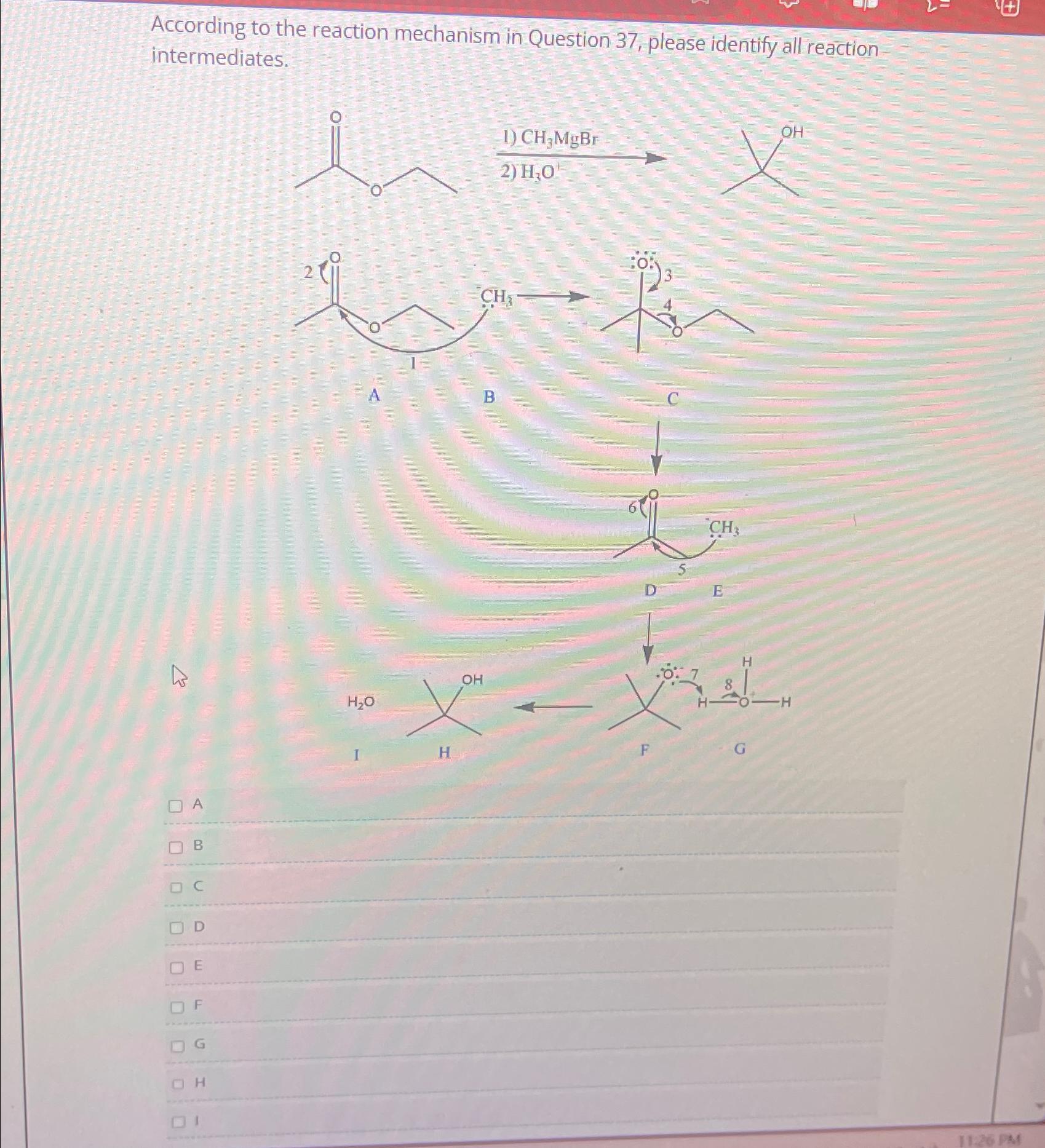 According to the reaction mechanism in Question 37, | Chegg.com