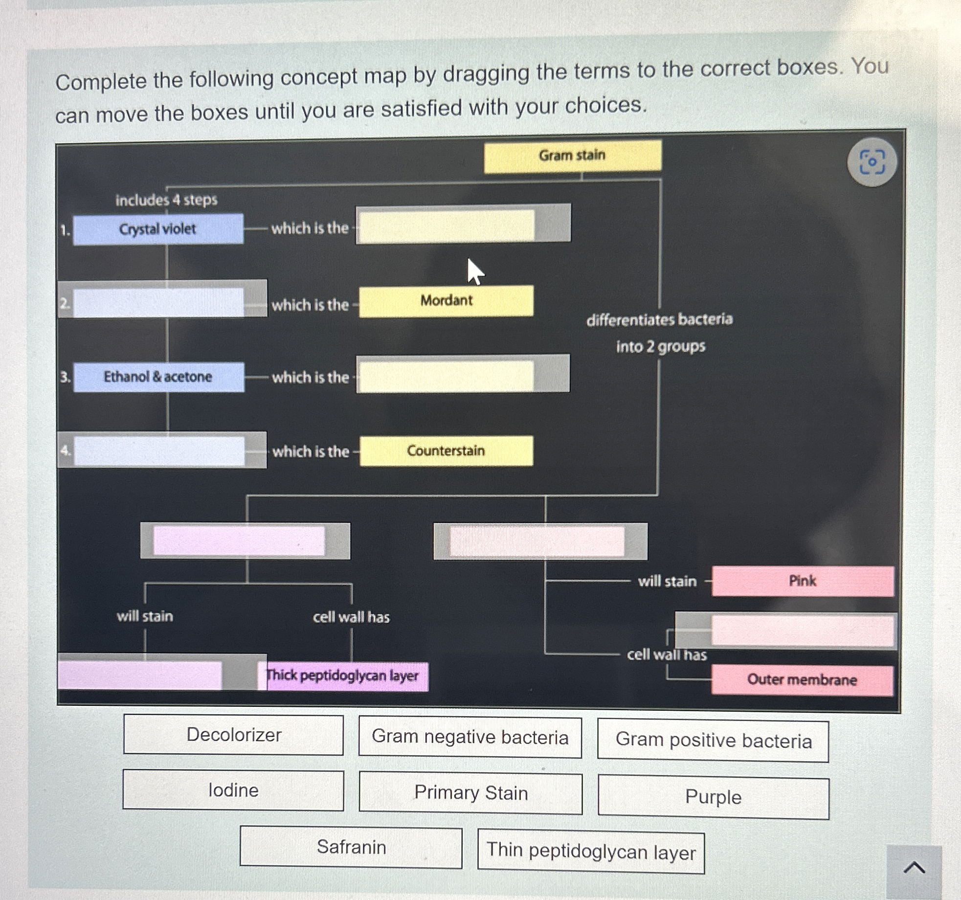 Solved Complete the following concept map by dragging the | Chegg.com