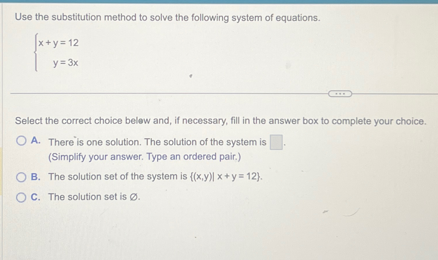 Solved Use the substitution method to solve the following | Chegg.com