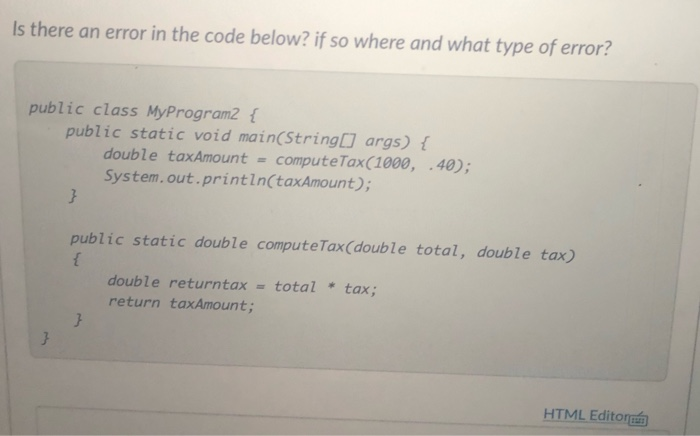 Solved Is there an error in the code below? if so where and | Chegg.com