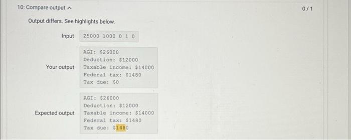 Solved 20.9 LAB*: Program: Income tax form - functions | Chegg.com