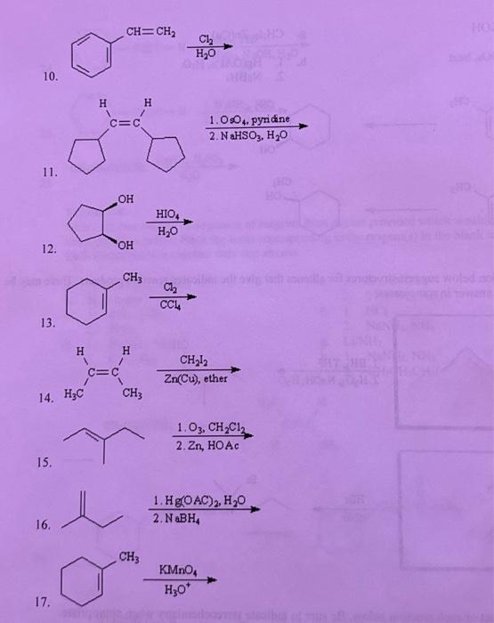 Solved Predict the products of each reaction below. Indicate | Chegg.com