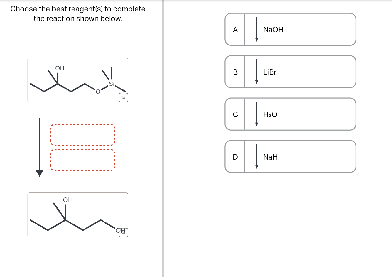 Solved Choose the best reagent(s) to ﻿completethe reaction | Chegg.com