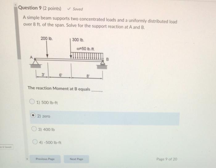 [Solved]: a simple beam supports two concentrated loads and