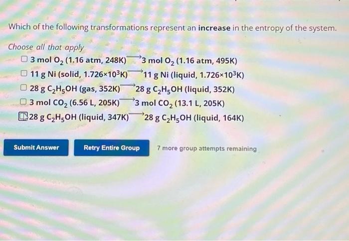 Solved Which of the following transformations represent an | Chegg.com