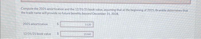 Solved In early January 2024, Bramble Corporation applied | Chegg.com
