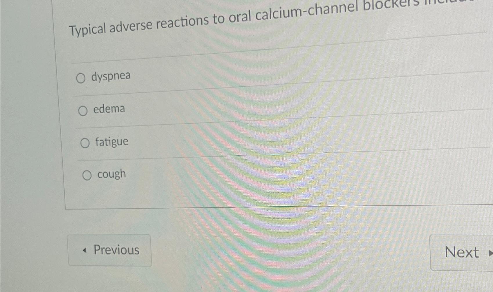 Solved Typical adverse reactions to oral | Chegg.com