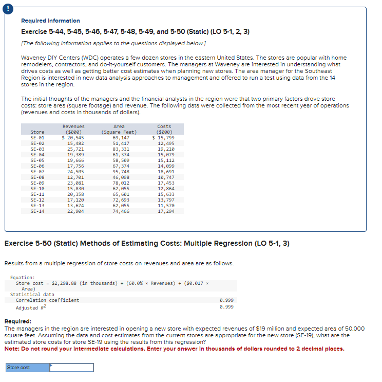 Solved Requlred InformationExercise | Chegg.com