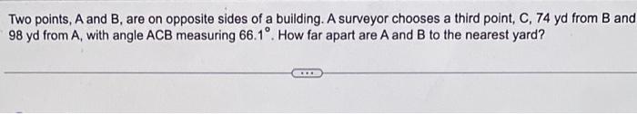 Solved Two points, A and B, are on opposite sides of a | Chegg.com