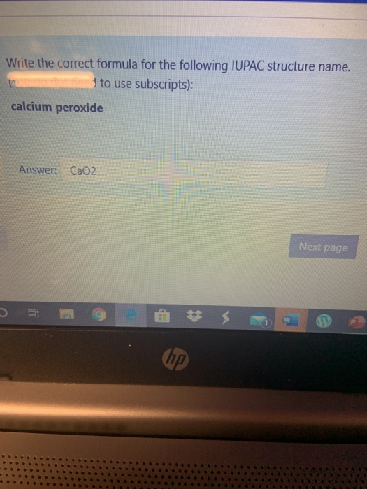 Solved Write the correct formula for the following IUPAC | Chegg.com
