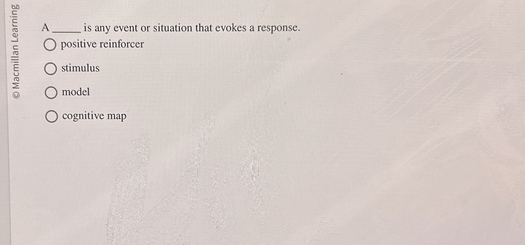 Solved Ais any event or situation that evokes a | Chegg.com