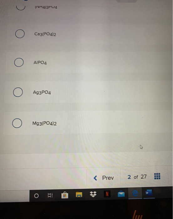 Solved Based on the solubility rules, which of the following | Chegg.com