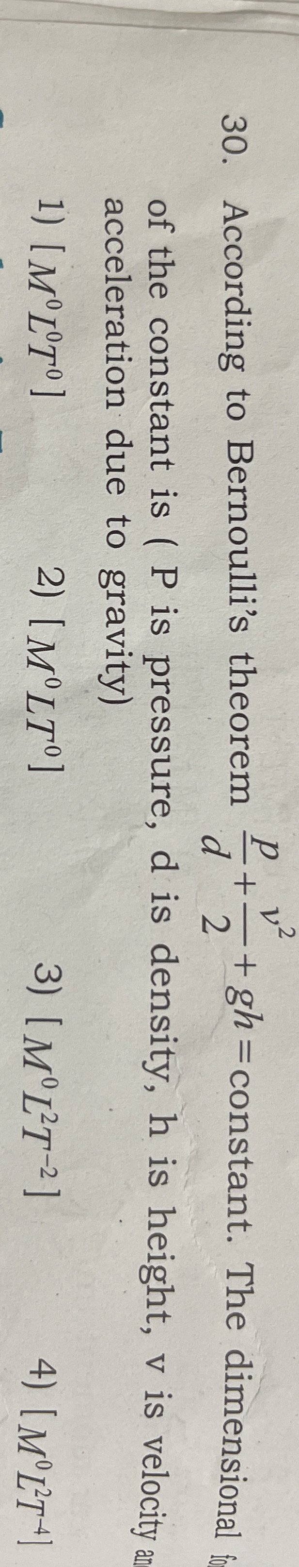 Solved According to Bernoulli's theorem pd+v22+gh= | Chegg.com