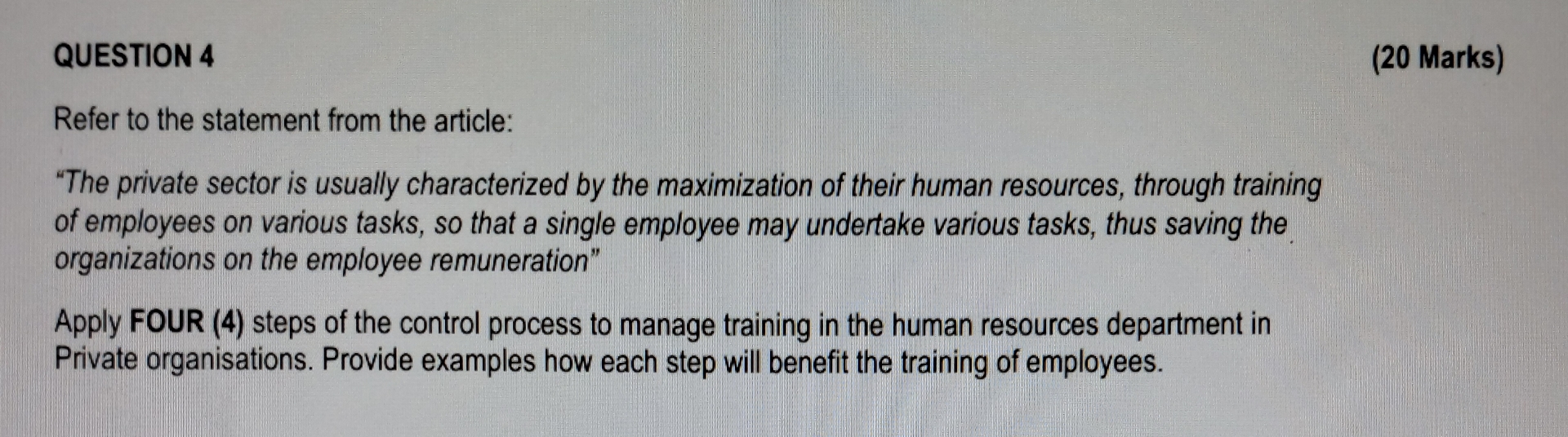Solved QUESTION 4(20 ﻿Marks)Refer to the statement from the | Chegg.com